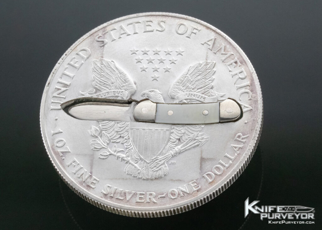 1 oz Fine Silver 2000 Liberty Coin with Miniature Knife - Knife Purveyor