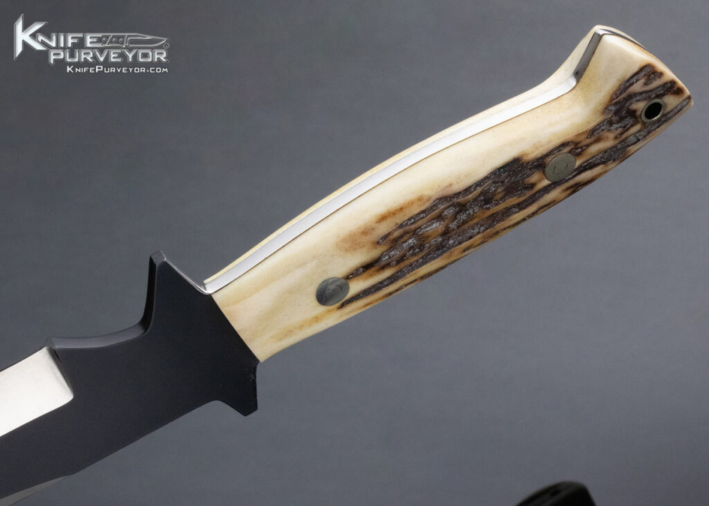 Colin Cox Custom Knife 2 Knife Set Stag Fighter and Hunter with Wooden Display Box #6 of 100 ...