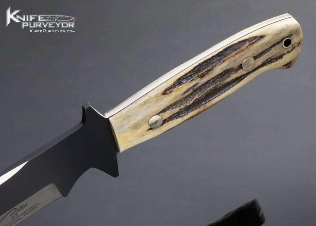 Colin Cox Custom Knife 2 Knife Set Stag Fighter and Hunter with Wooden ...