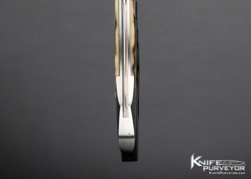 Tim Herman Custom Knife Stag Semi Interframe Lockback - Knife Purveyor