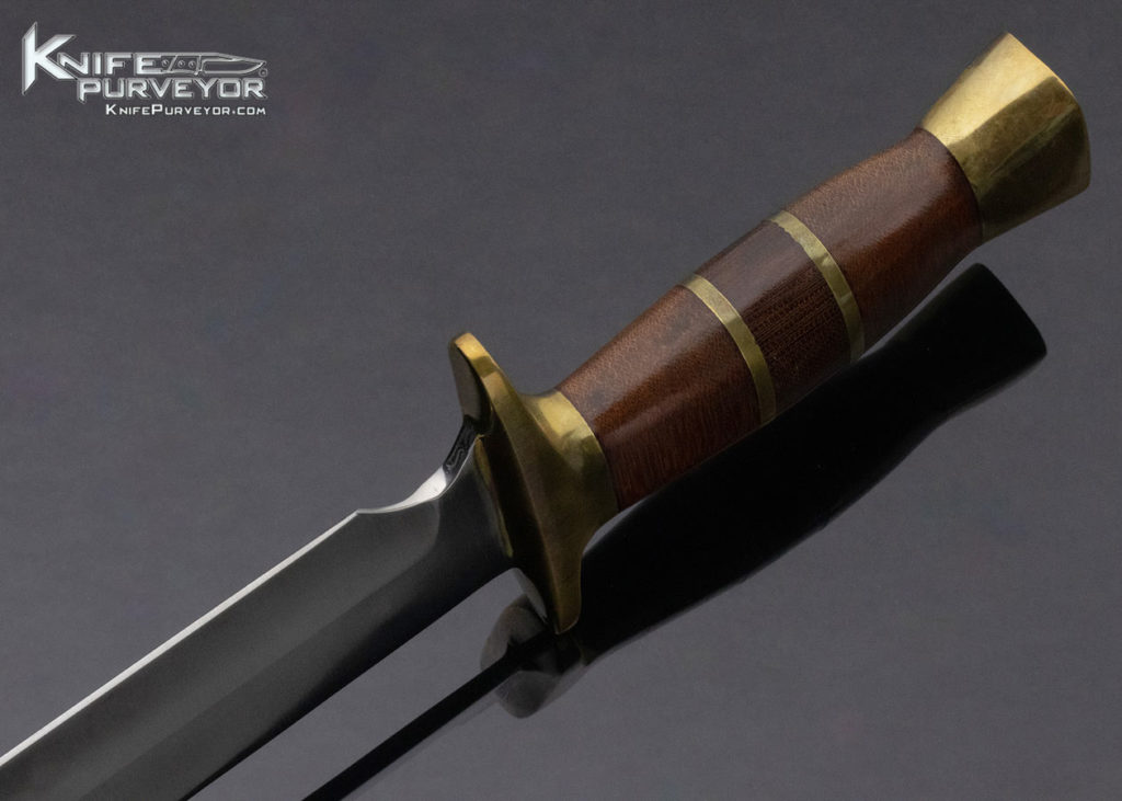 John Nelson Cooper Custom Knife Micarta and Brass Bowie - Knife Purveyor