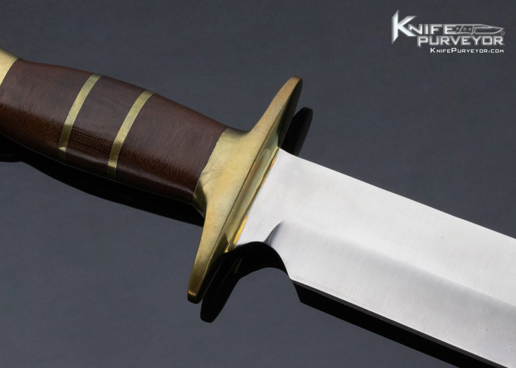 John Nelson Cooper Custom Knife Micarta and Brass Bowie - Knife Purveyor