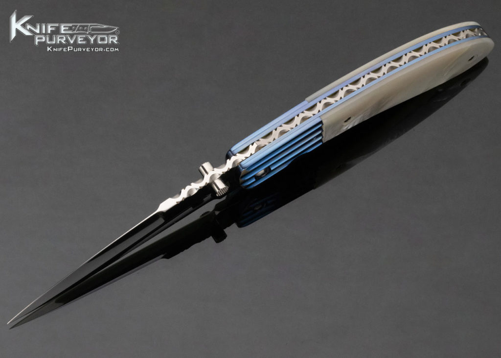 Phil Boguszewski Custom Knife Mother of Pearl and Fluted Anodized ...