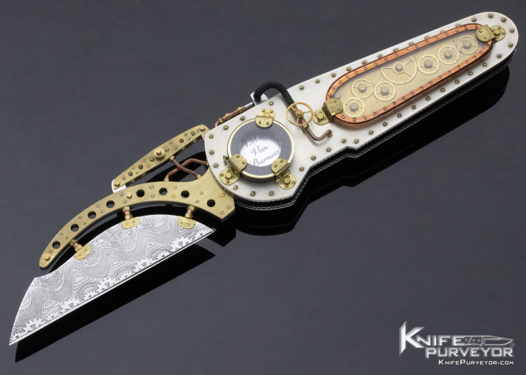 Van Barnett Custom Knife Sole Authorship Steam Punk "Suspension Blade ...