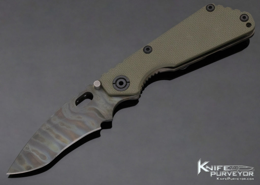 Mick Strider Custom Knife Folding Knife SNG Olive G-10 Framelock ...