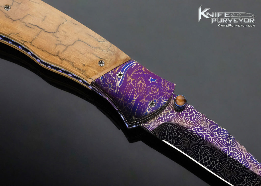 Steven Busch Custom Knife Folder Mammoth with Blued Robert Eggerling ...