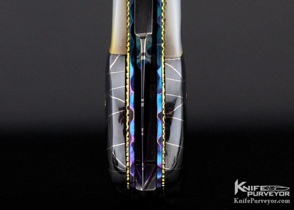 Frank Potter Custom Knives Mother of Pearl & Rober Eggerling Damascus ...