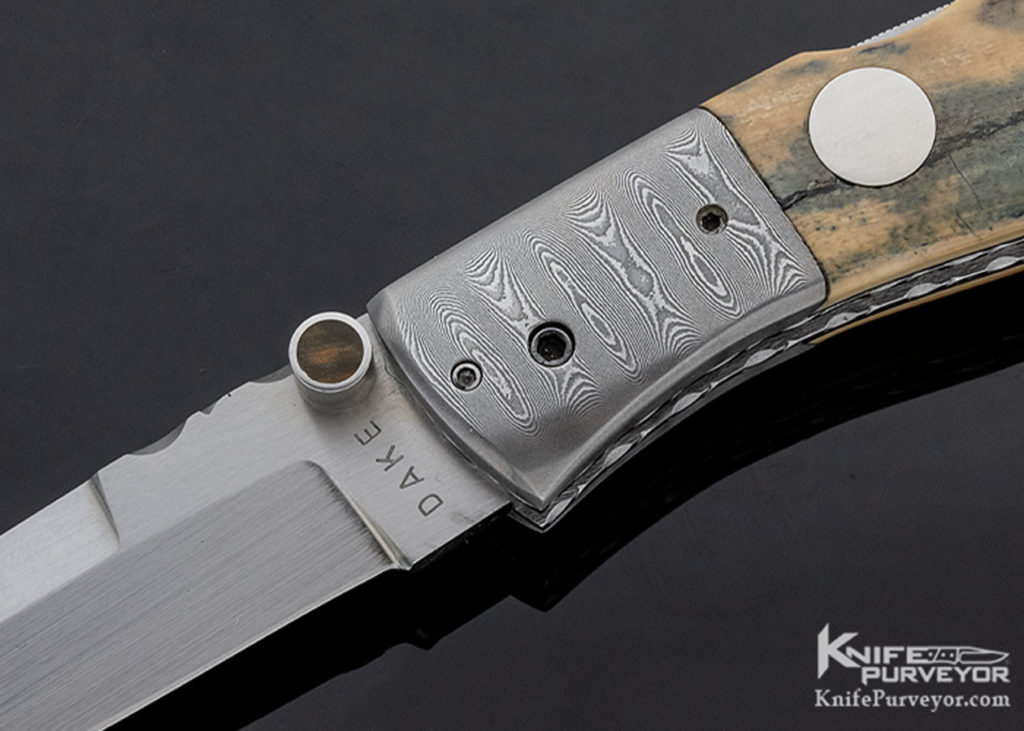 Charlie Dake Custom Knife Damascus and Mammoth Covert D/A Automatic ...