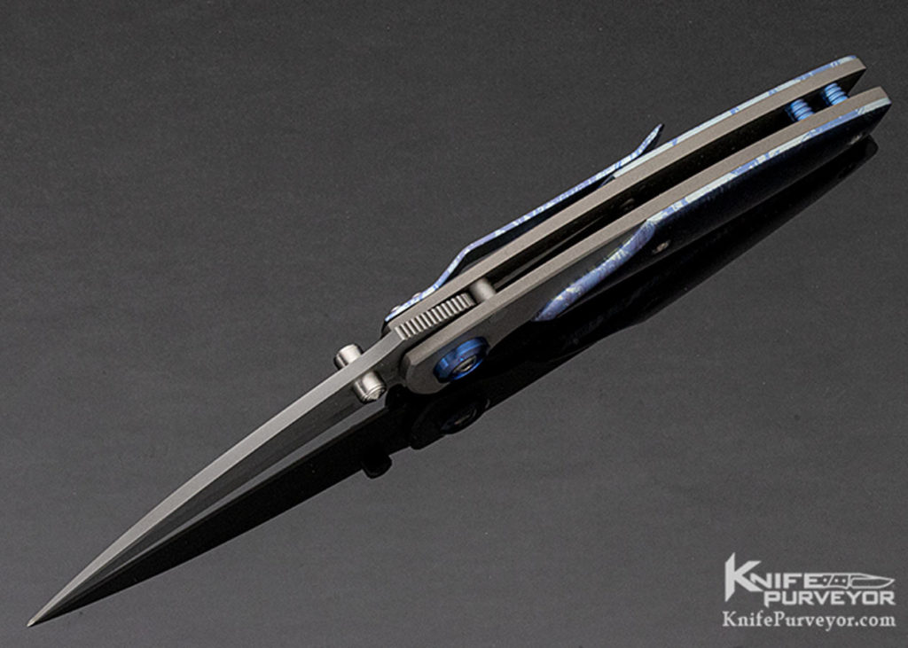 Tom Anderson Custom Knife Anodized Timascus & Bead Blasted Titanium ...