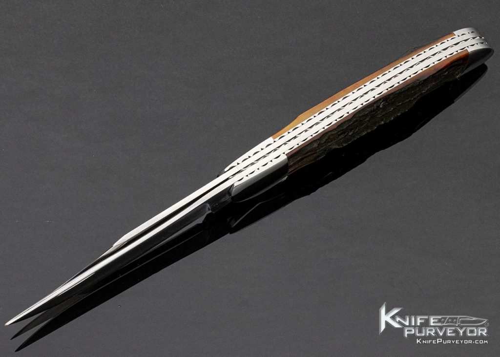 Luke Swenson Custom Knife Stag 2 Blade Slip Joint Hunter - Knife Purveyor