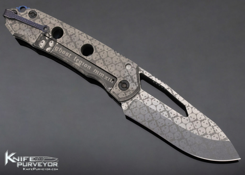 Deryk Munroe Custom Knife Framelock Ghost Legion - Knife Purveyor