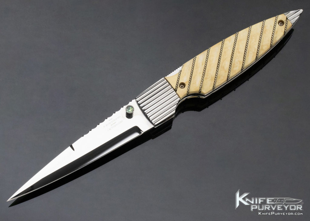 Phil Boguszewski Custom Knife Fluted Mammoth with Braided Silver Wire ...