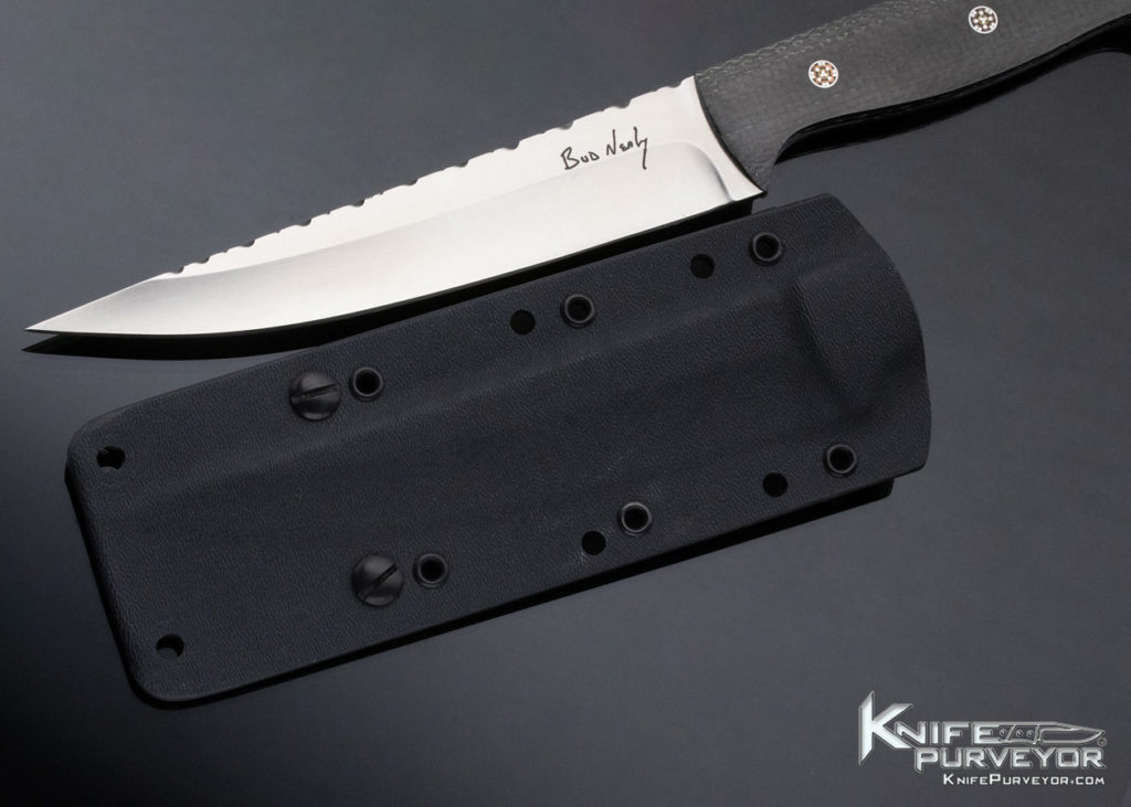 Bud Nealy Custom Knife Carbon Fiber Prototype with Kydex Sheath - Knife ...