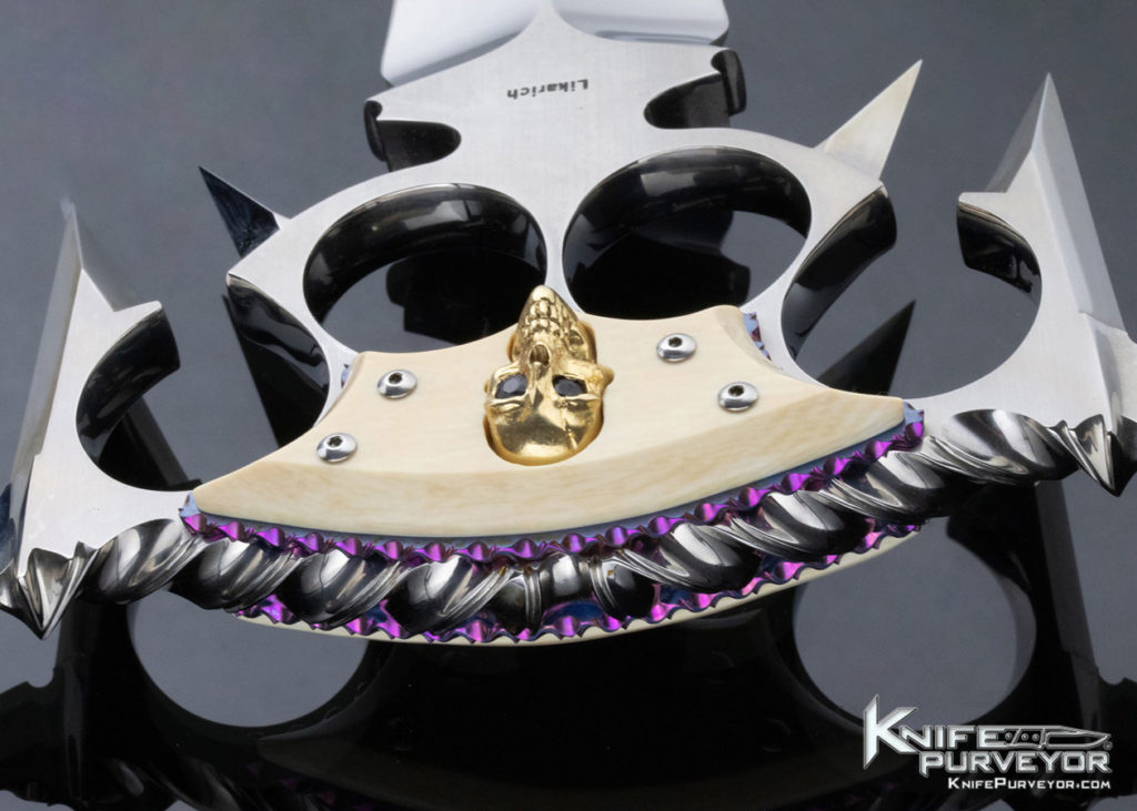 Steve Likarich Custom Knife Mammoth Skull Push Dagger - Knife Purveyor