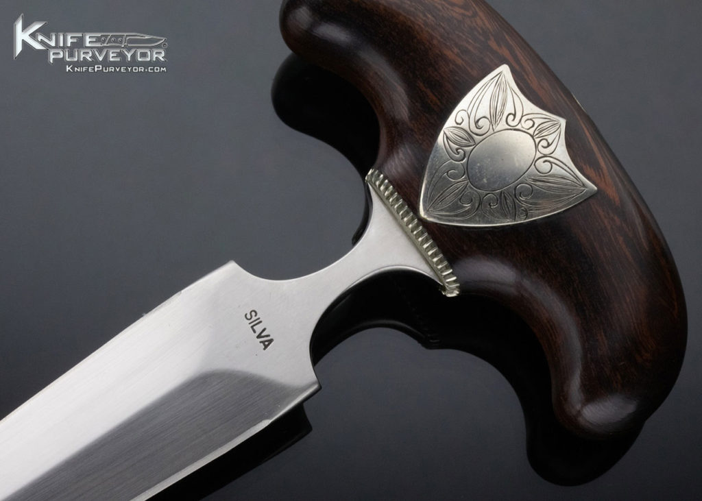 Silva Custom Knife Push Dagger with Wooden Grip and Sheath - Knife Purveyor