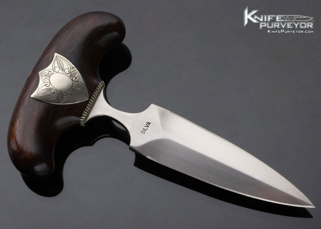 Silva Custom Knife Push Dagger with Wooden Grip and Sheath - Knife Purveyor
