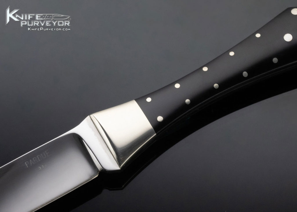 Mel Pardue Custom Knife African Blackwood and Nickel Silver Fixed Blade ...