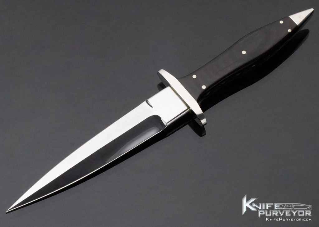 Pat Crawford Custom Knife Micarta Dagger - Knife Purveyor