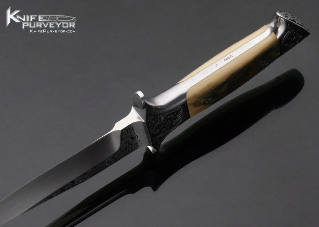 Edmund Davidson Custom Knife Jere Davidson Engraved Mammoth Integral ...