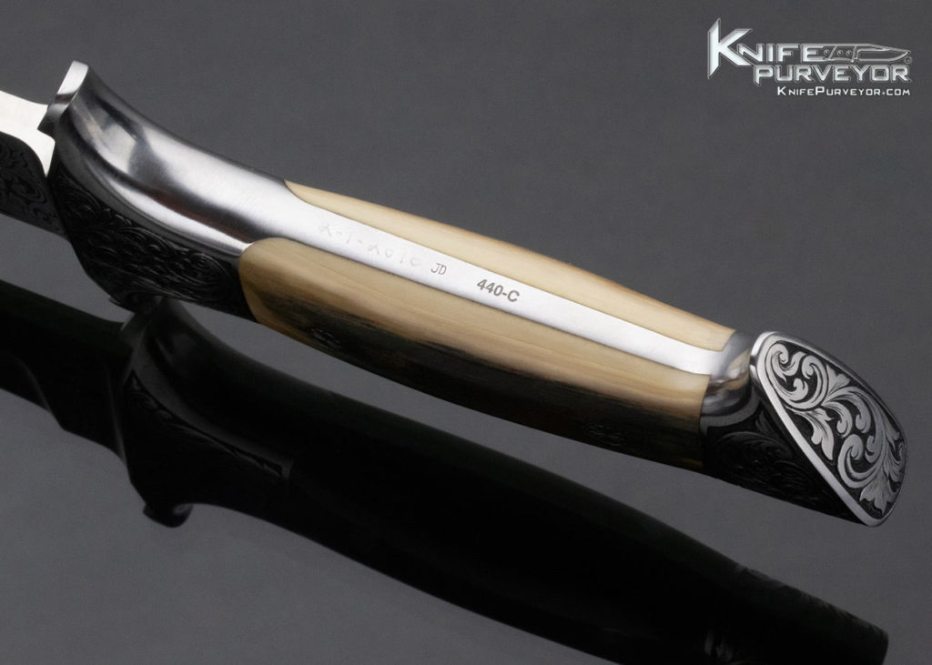 Edmund Davidson Custom Knife Jere Davidson Engraved Mammoth Integral ...