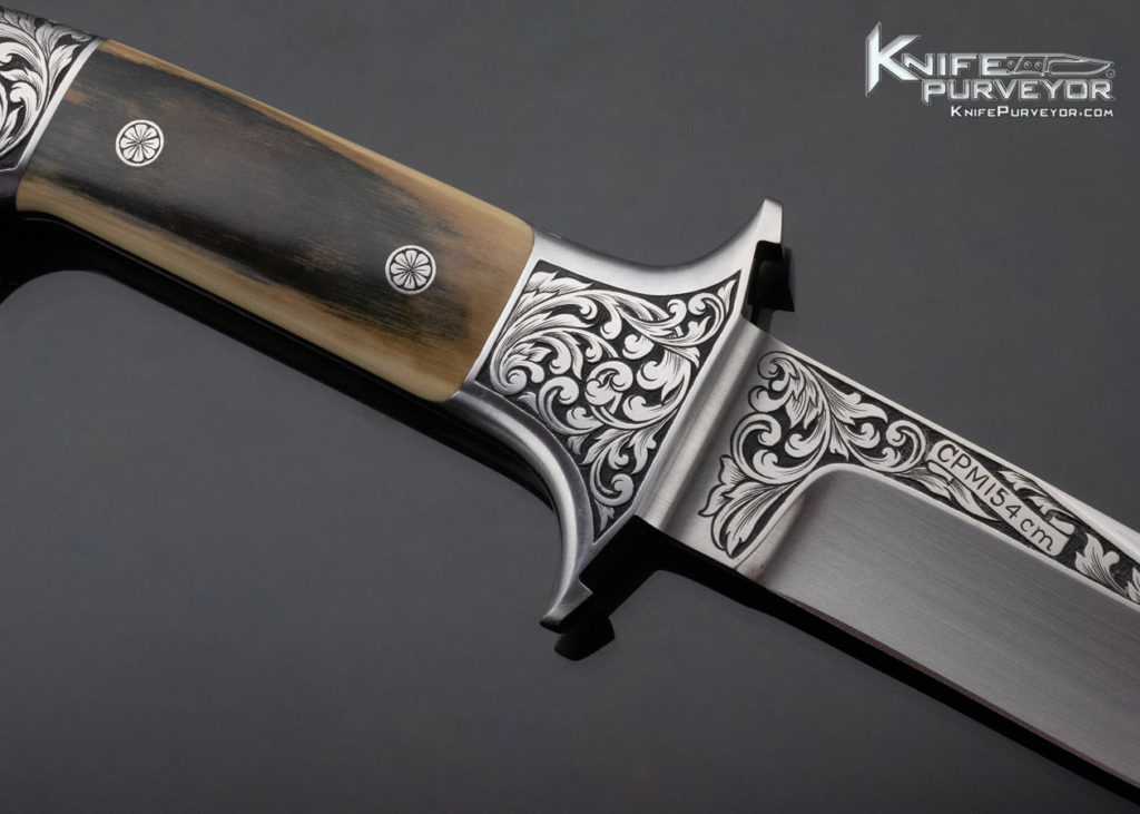 Edmund Davidson Custom Knife Jere Davidson Engraved Mammoth Integral ...