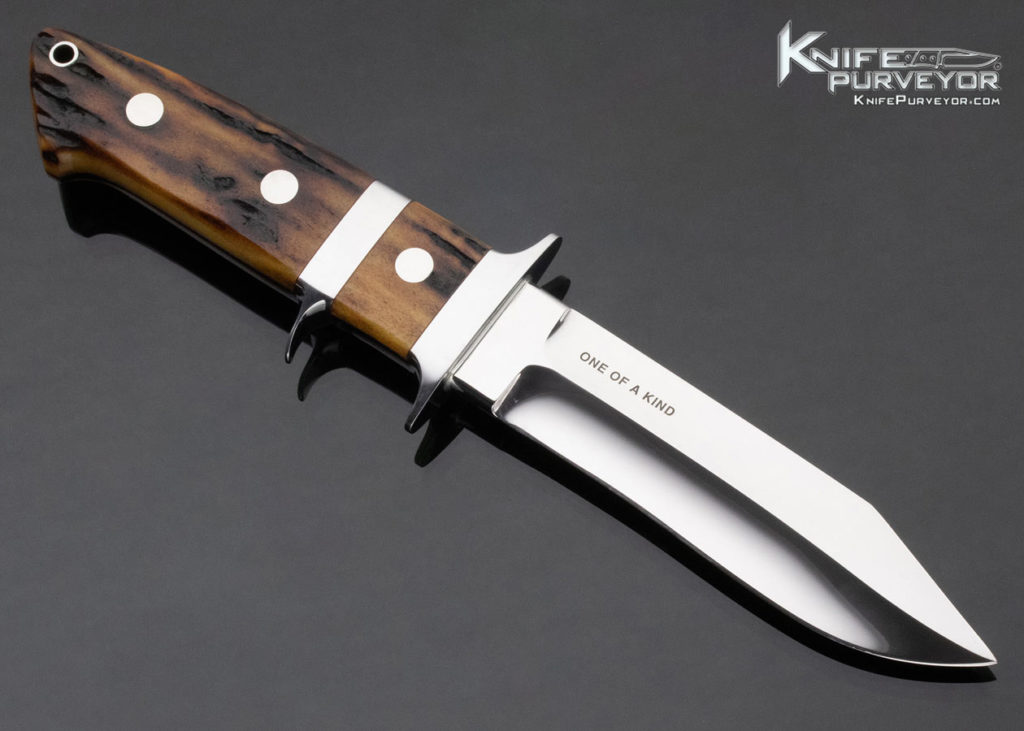 S.R. Johnson Custom Knife One of Kind Stag Sub-Hilt Fighter - Knife ...