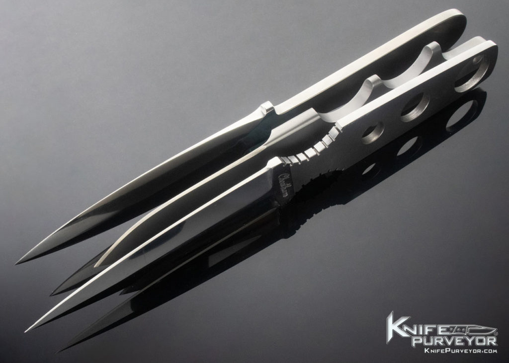 Custom Throwing Knife Set of 3 made by Bill Cheatham, Ralph Bone and D.E. Casey - Knife Purveyor