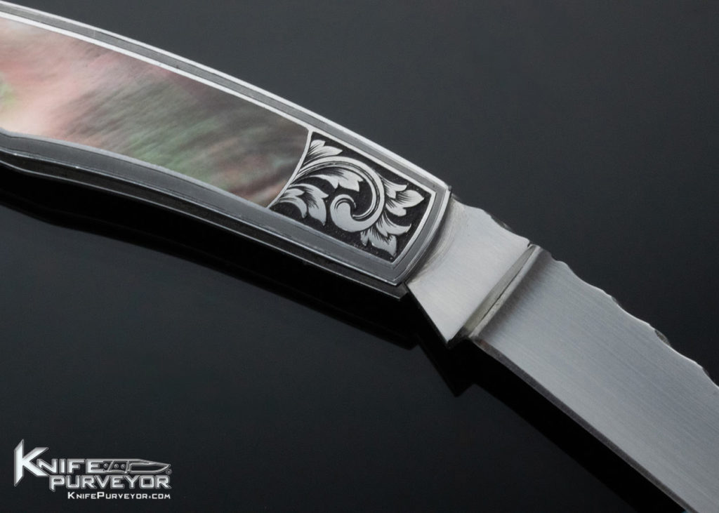 Joe Kious Custom Knife David Pardue Engraved Double Bladed Slip Joint ...