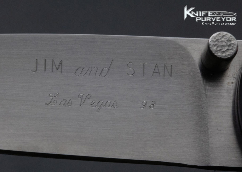 Stan Fujisaka Custom Knife Jim Sornberger Engraved Composite Abalone ...