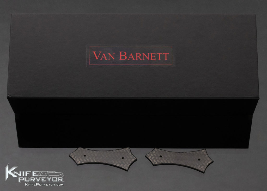 Van Barnett Custom Knife Sole Authorship Damascus Carved Frame ...