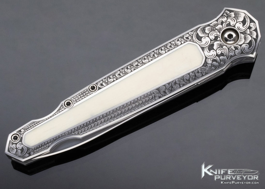 Jeff Harkins Custom Knife Bruce Shaw Engraved Automatic Linerlock with ...