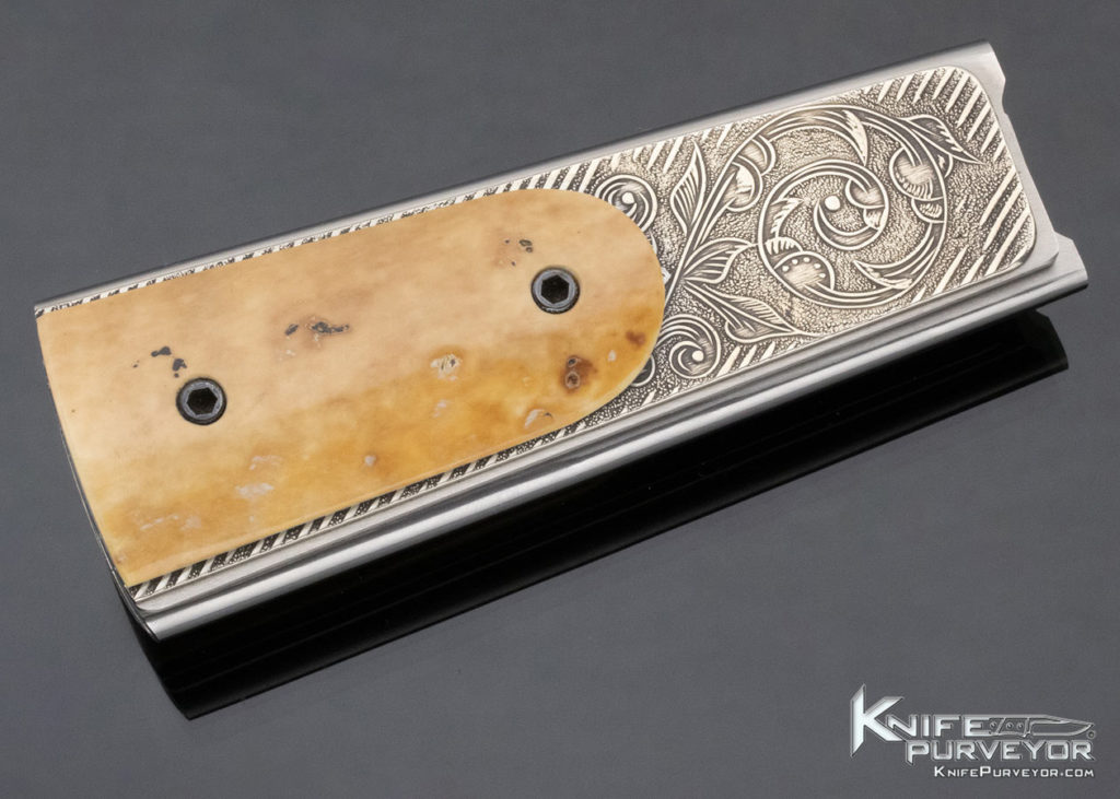 Gary Barnes Custom Knife Master Smith Damascus Engraved Mammoth Funny ...