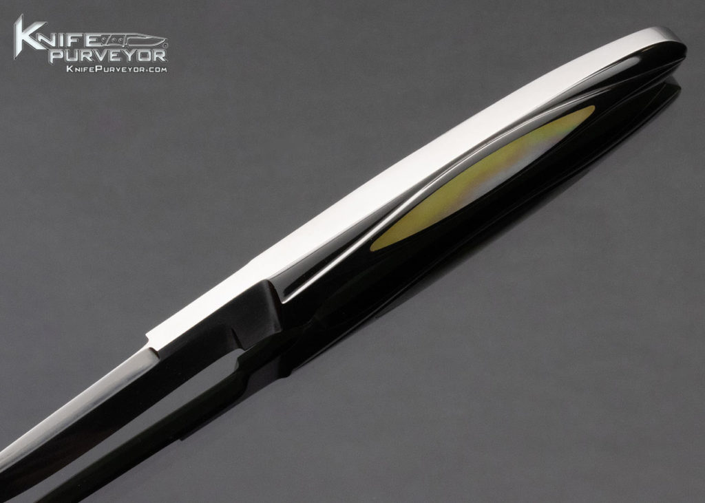 Ron Best Custom Knife Gold Lip Pearl Interframe Integral Fixed Blade ...