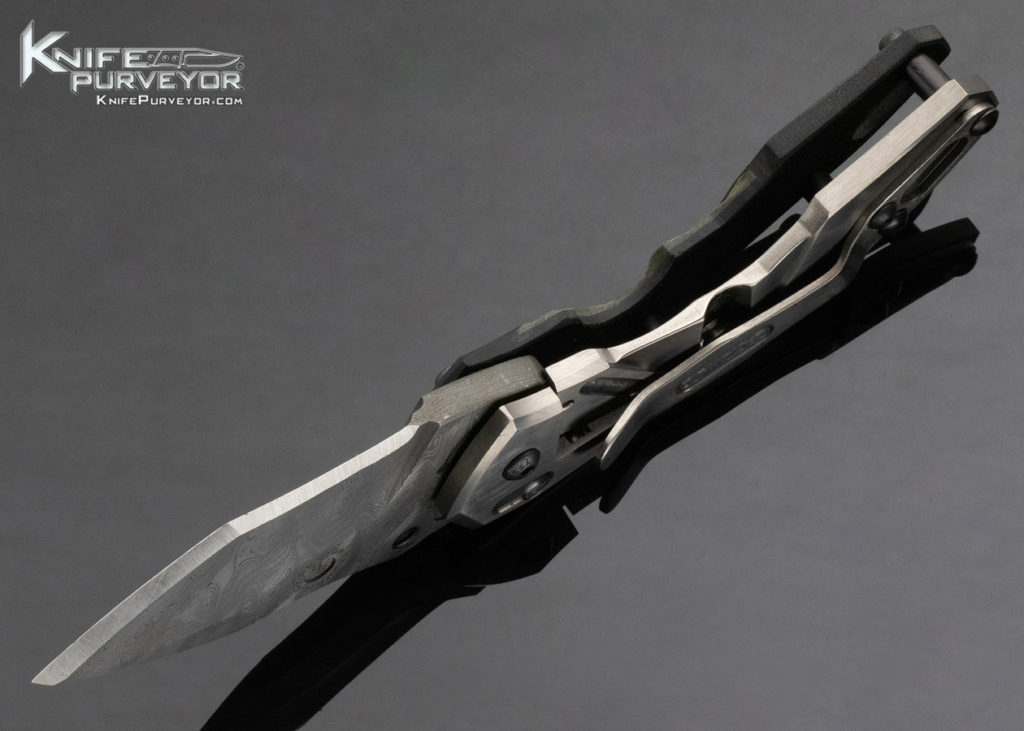 Dwaine Carrillo Custom Knife Monitor Magnum 6 Damascus Frame Lock ...