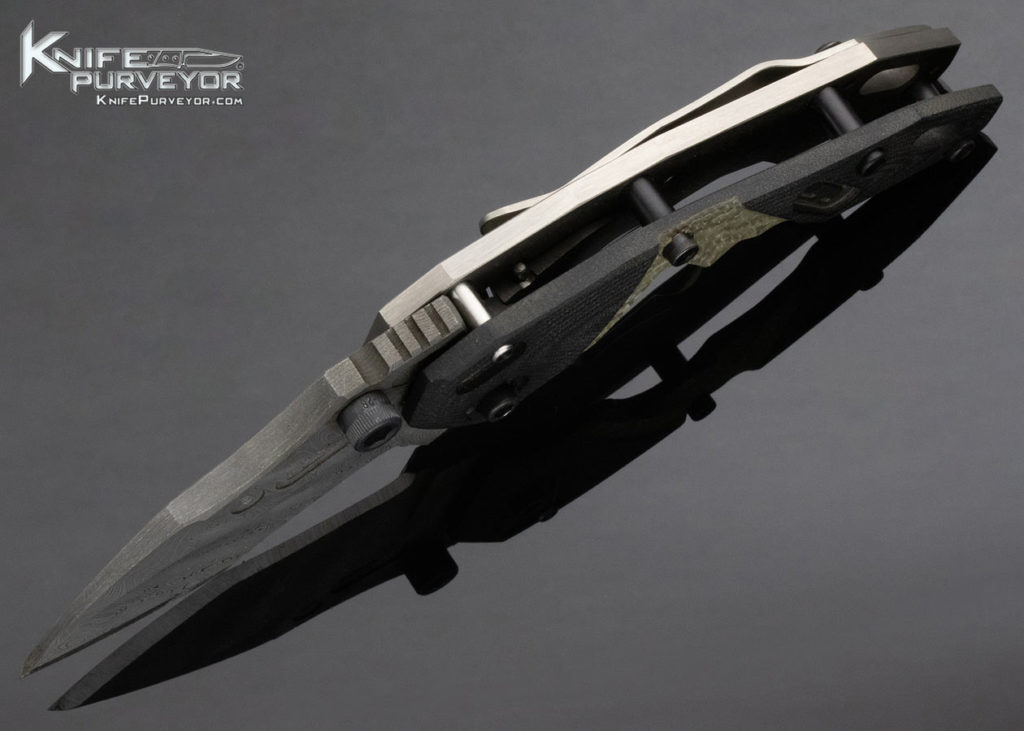 Dwaine Carrillo Custom Knife Monitor Magnum 6 Damascus Frame Lock ...