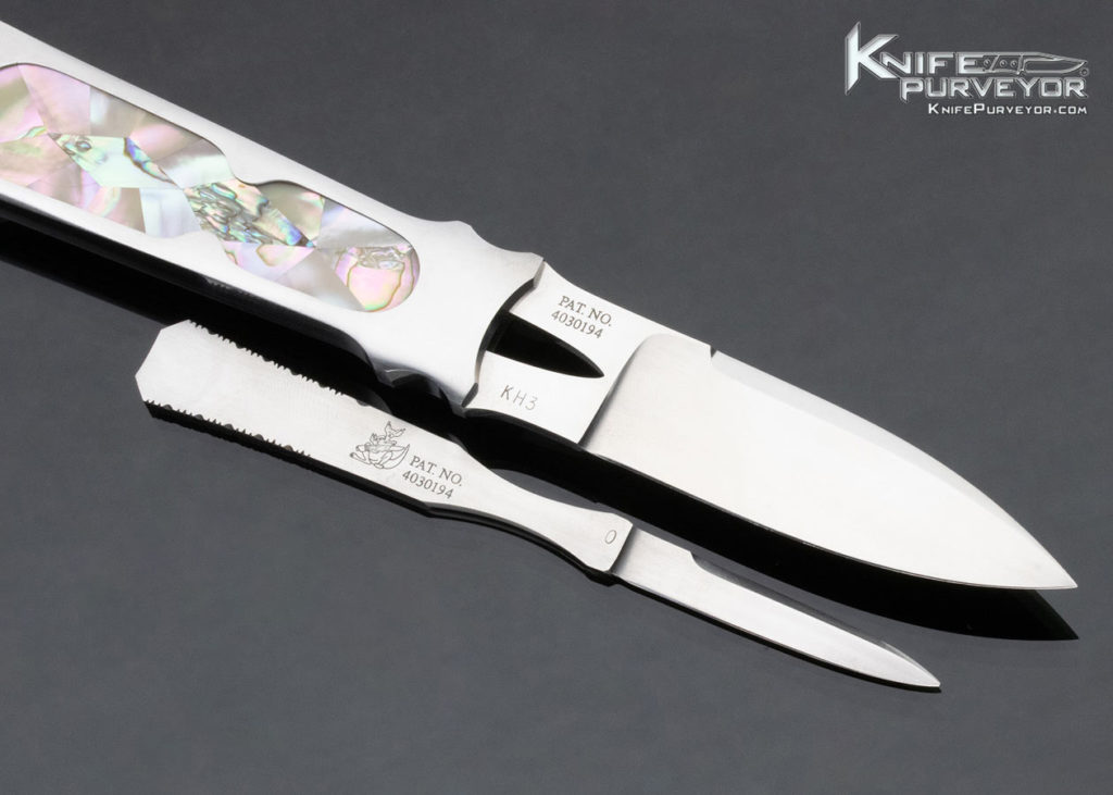 Larry Hendricks Custom Mosaic Abalone Kangaroo Dagger - Knife Purveyor