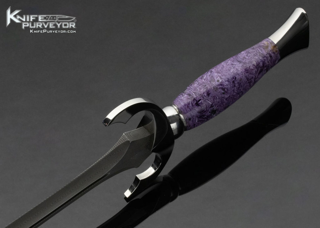 Steven Rapp Custom Knife Mike Norris Stainless Damascus and Charoite ...