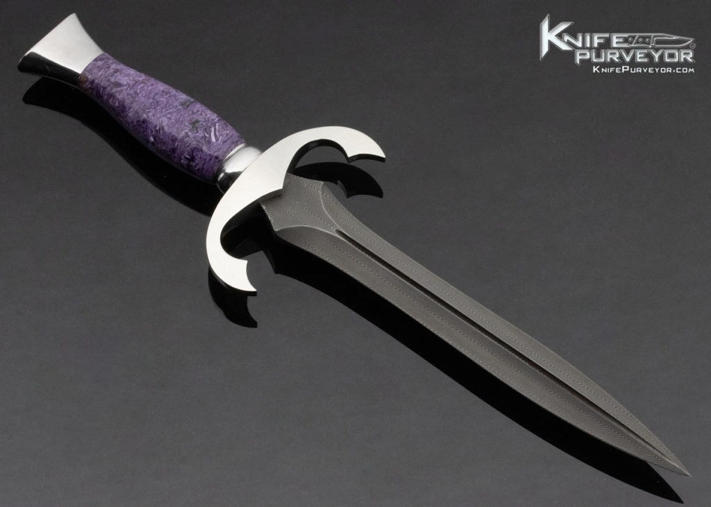 Steven Rapp Custom Knife Mike Norris Stainless Damascus and Charoite ...