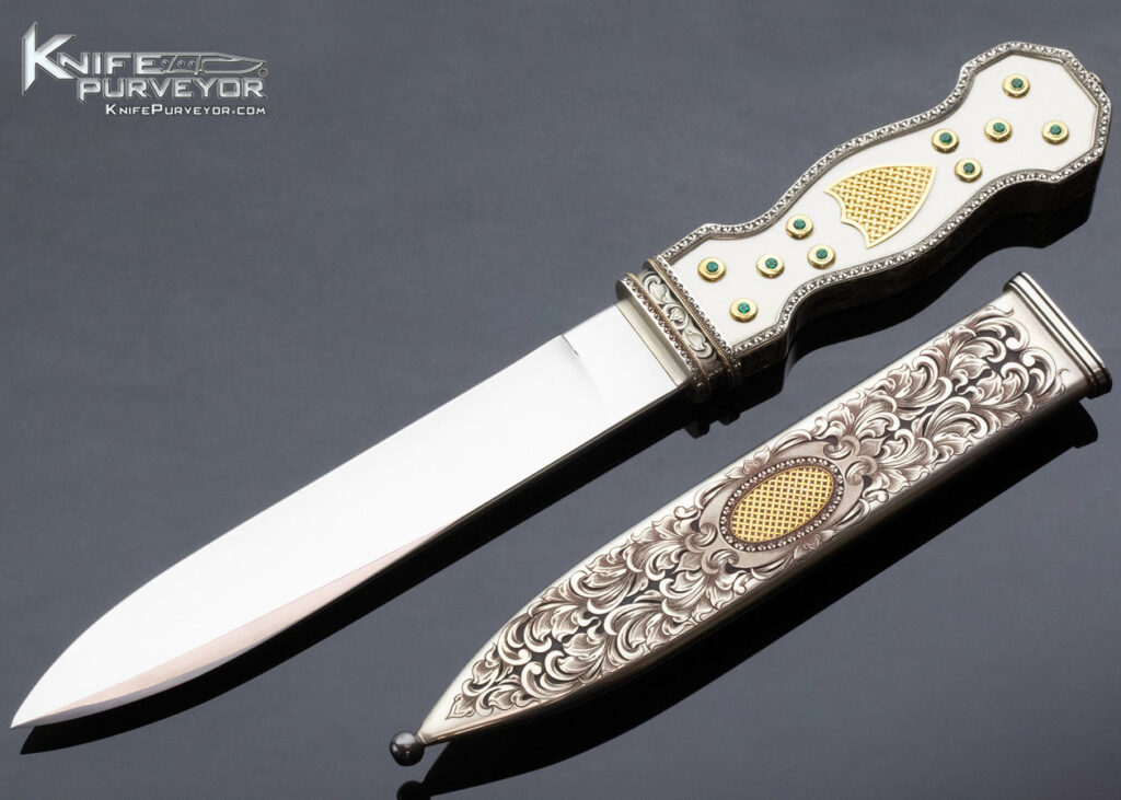 Steven Rapp Custom Knife Julie Warenski Engraved California Dagger with ...