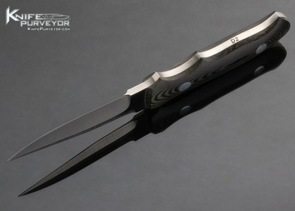 Bob Dozier Custom Knife Black Micarta Arkansas Toothpick Fixed Blade ...