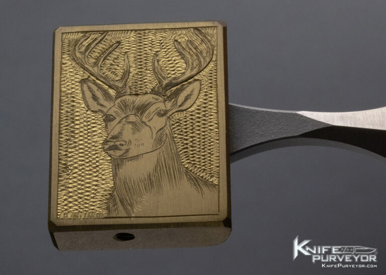 Brass Deer Belt Buckle Push Dagger - Knife Purveyor