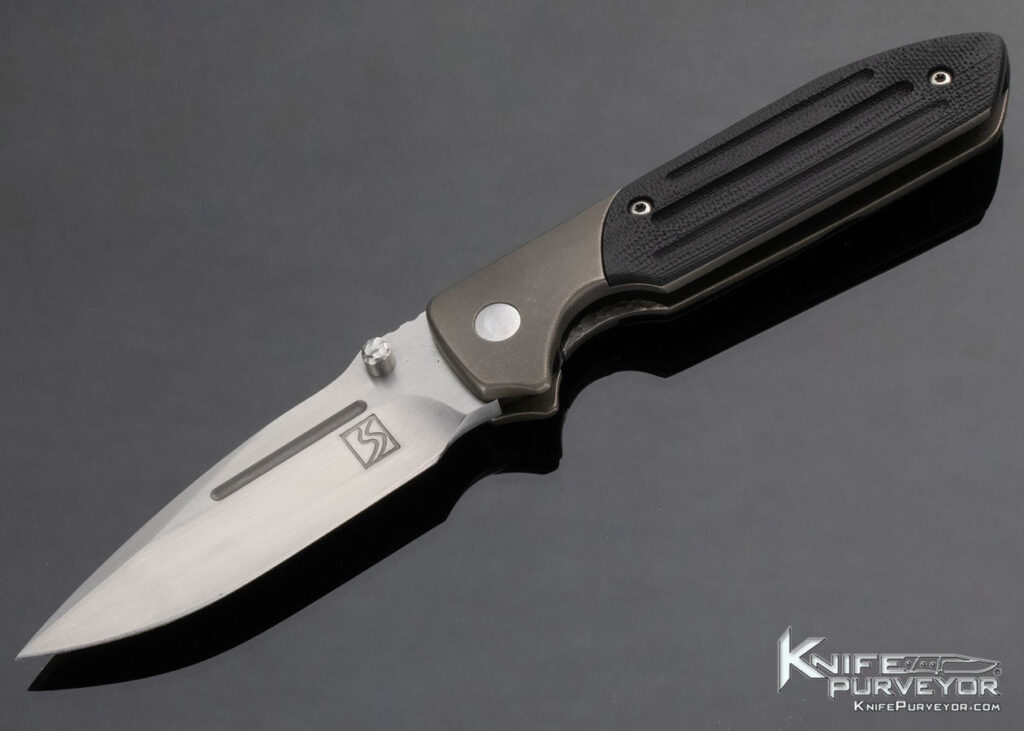 Brad Southard Custom Knife TAD Gear Stone Washed Titanium and Black G10 ...
