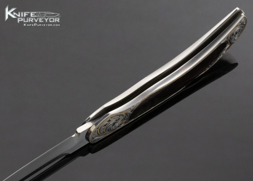 Warren Osborne Custom Knife Black Lip Tahitian Pearl Shell Interframe ...