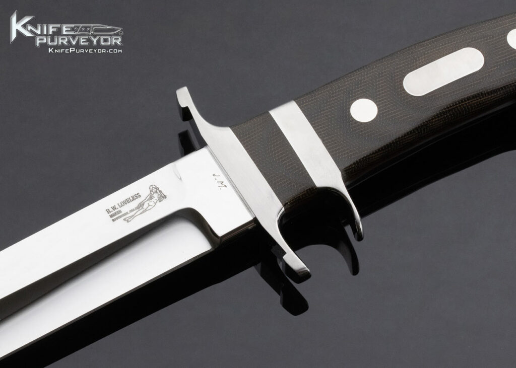 Bob Loveless Custom Knife Green Micarta Big Bear Fighter with ...