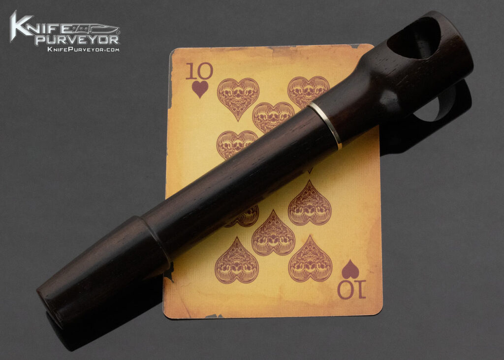 C Gray Taylor Custom Knife Desert Ironwood Sandra Brady Scrimshawed Collapsible Push Dagger ...