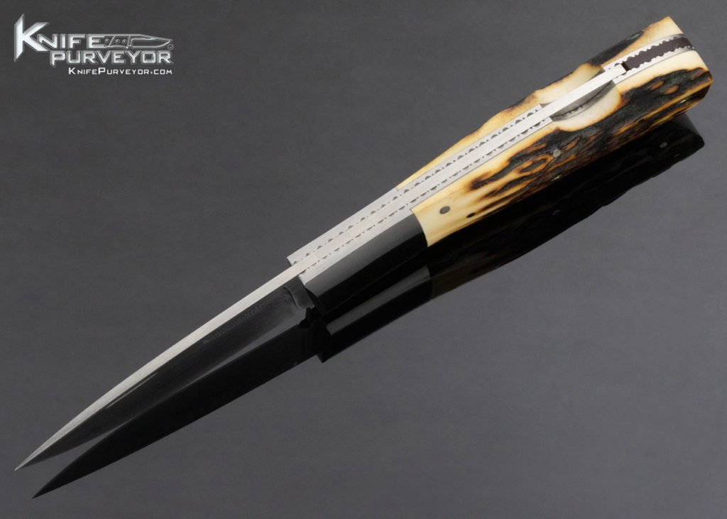 Frank Centofante Custom Knife Stag Rear Lock Folder with Fileworked ...