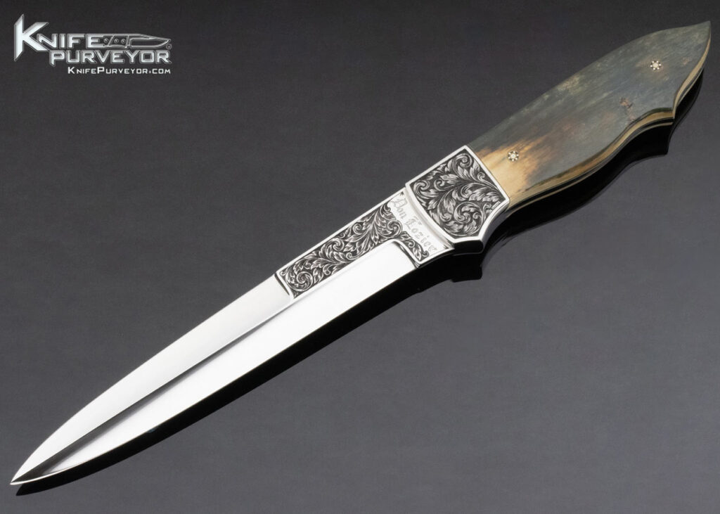 Don Lozier Custom Knife Ben Shostle Engraved Mammoth Double Ground ...