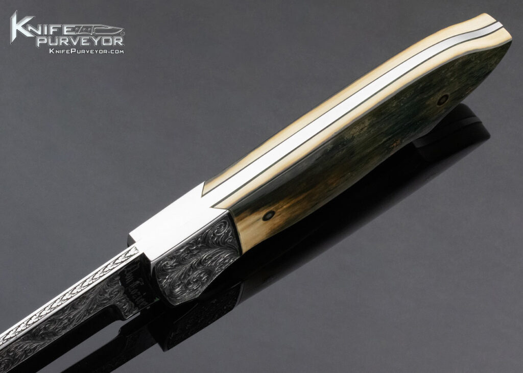 Don Lozier Custom Knife Ben Shostle Engraved Mammoth Double Ground ...
