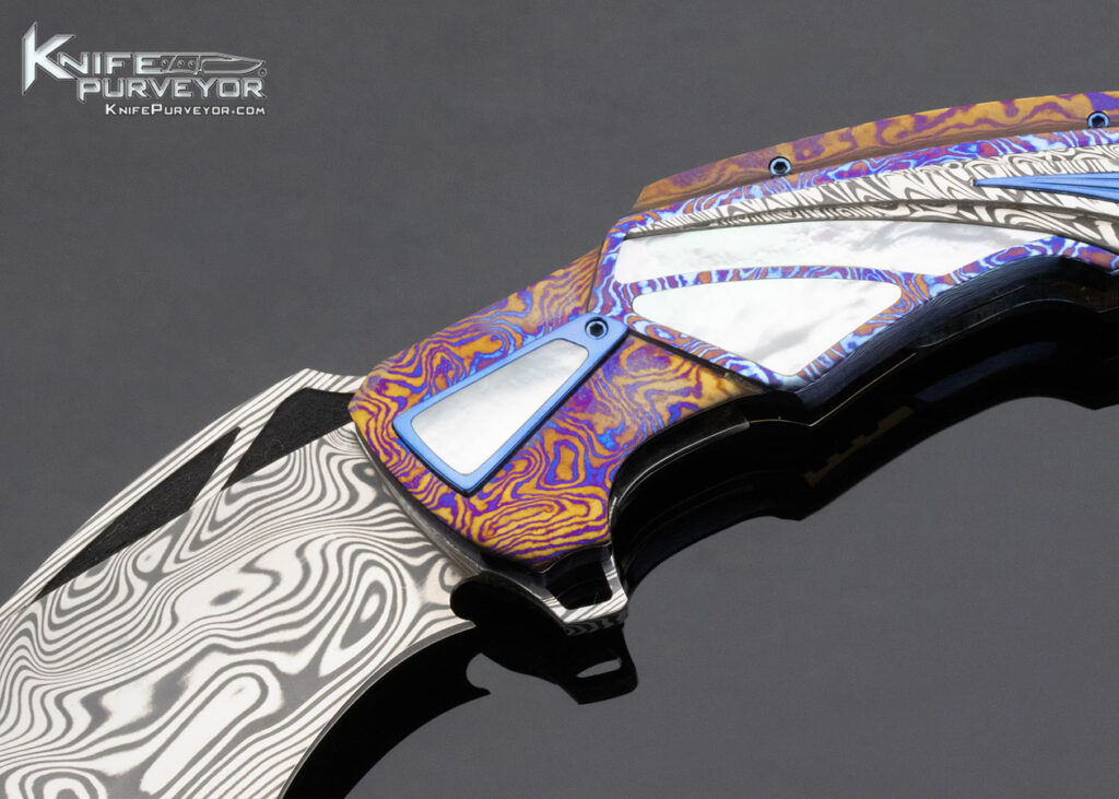 Ron Best Custom Knife Timascus with Damasteel Damascus and Mother of ...