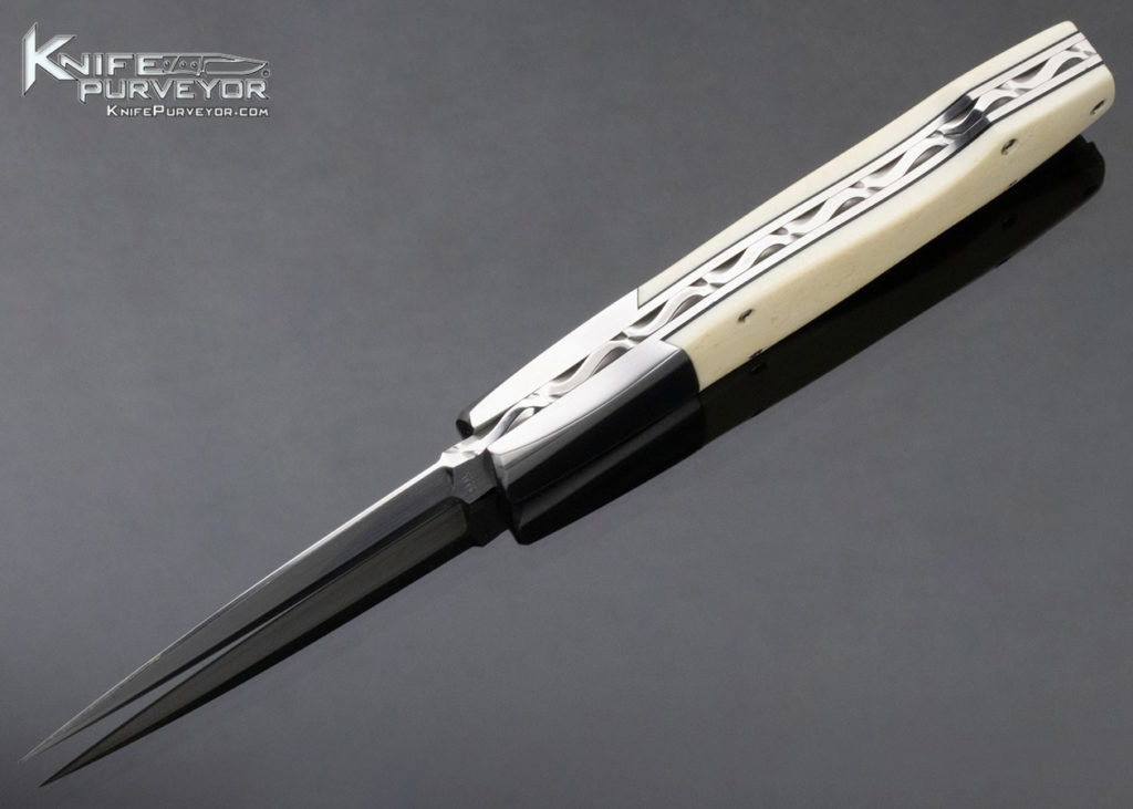 Charlie Dake Custom Knife Mammoth Button Lock Automatic Dagger - Knife ...